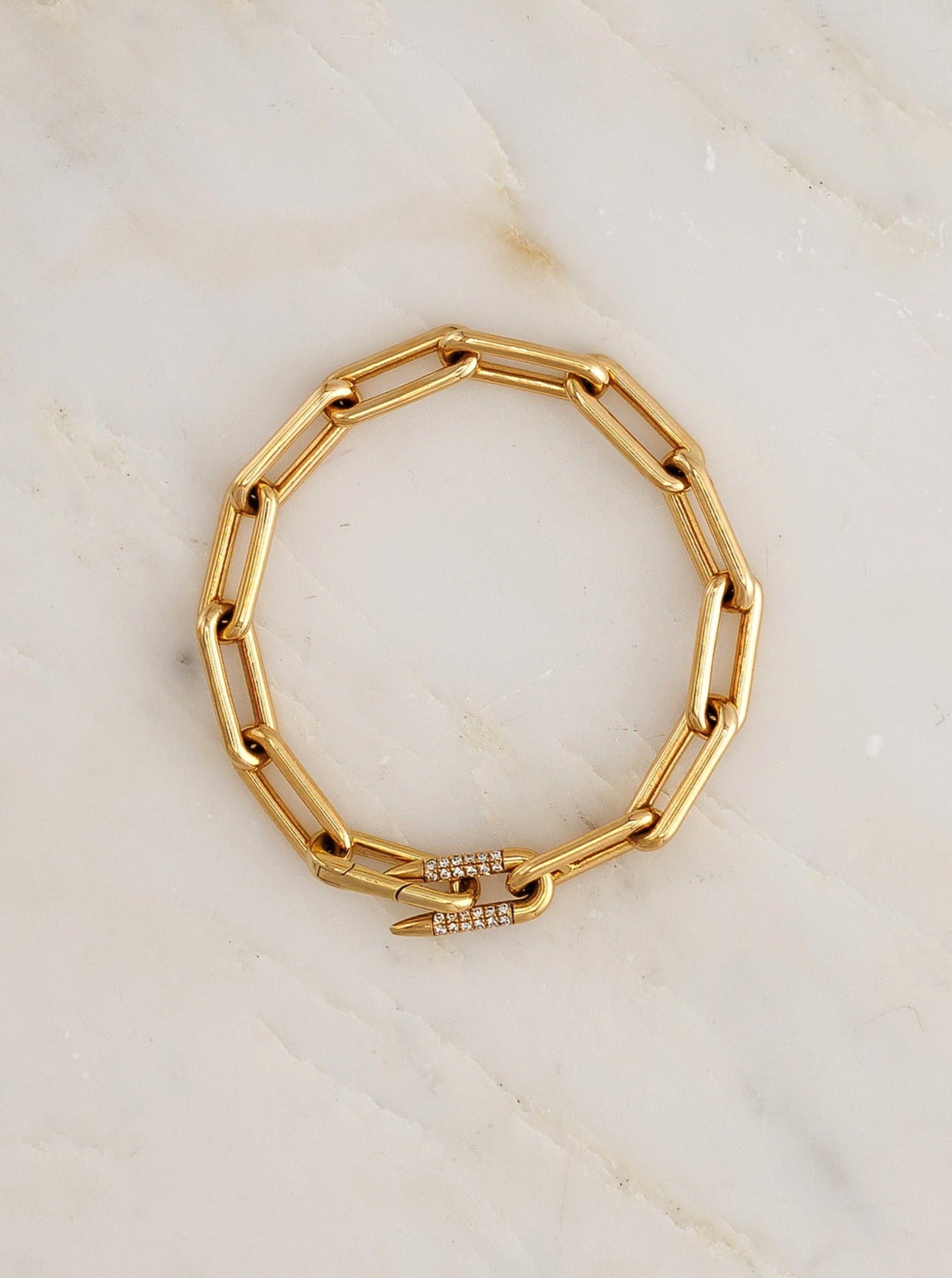 Heavy Metal Bracelet With Diamond Spur Clasp – ELI